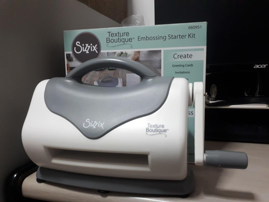Sizzix Texture Boutique Embossing Starter Kit, Hobbies & Toys ...