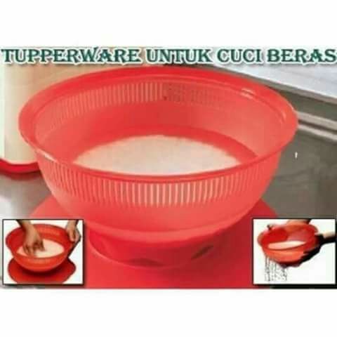 Colander/Tempat cuci beras tupperware, Perabotan Rumah di Carousell
