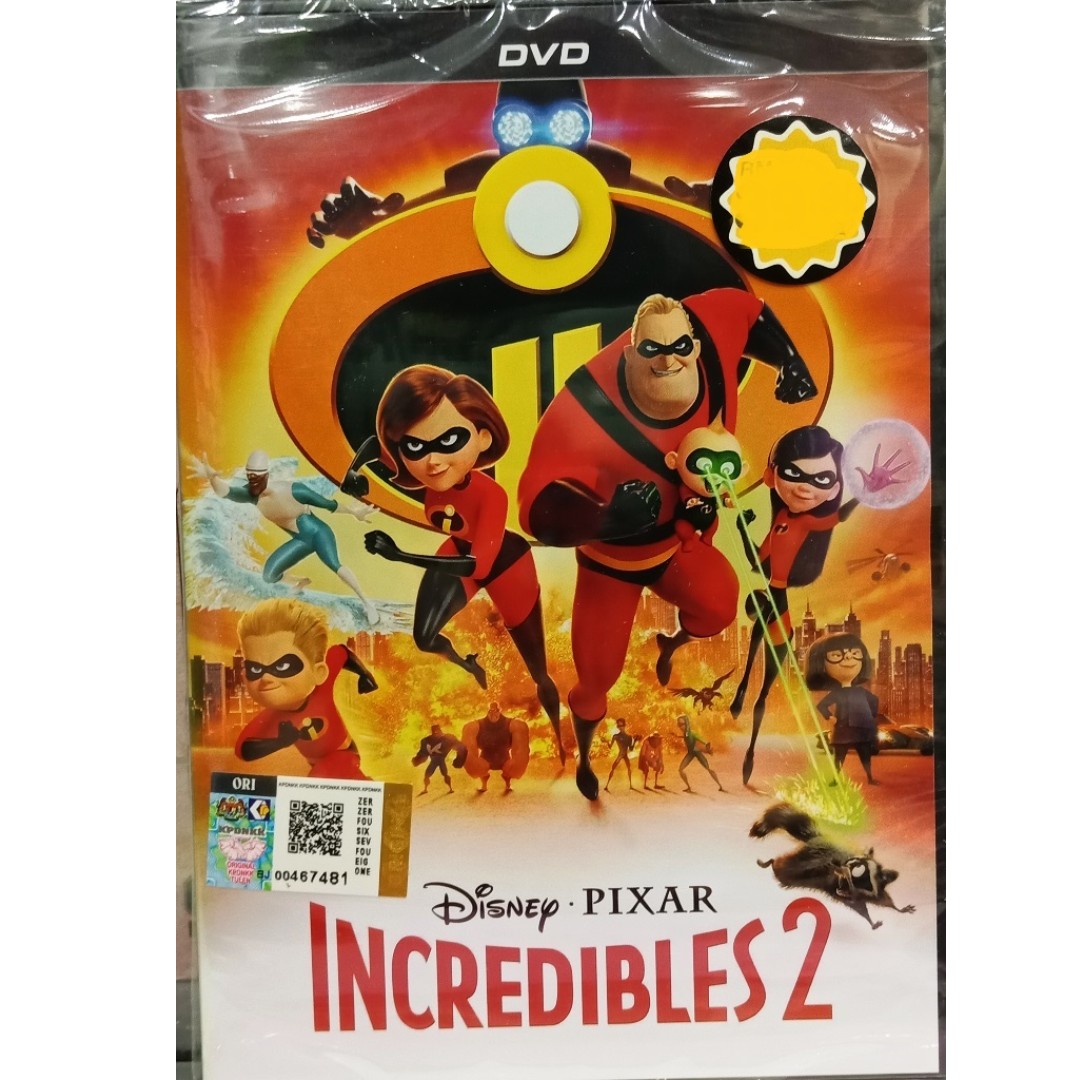 English Anime Disney Pixar Incredibles 2 DVD, Hobbies & Toys, Music ...