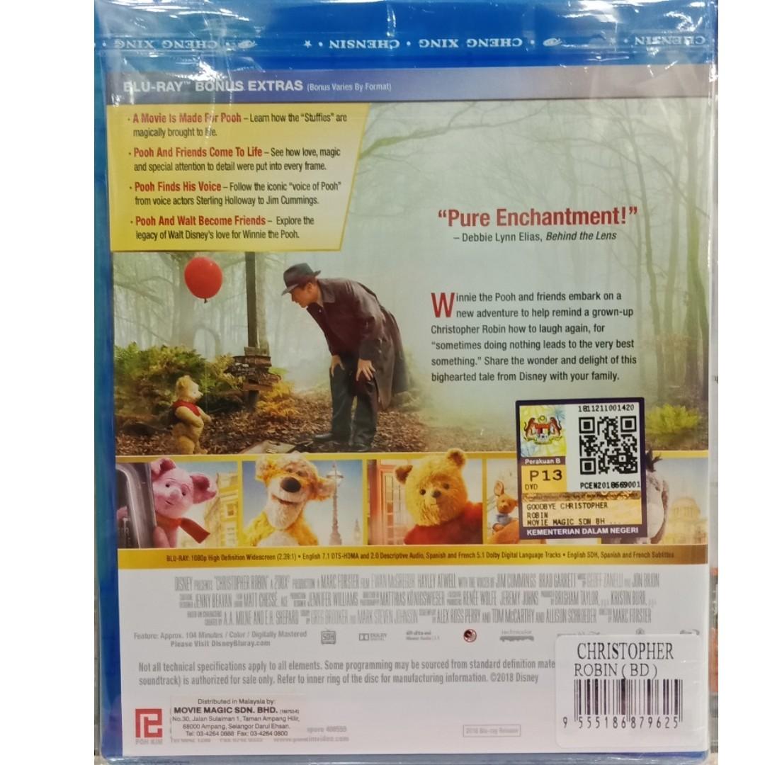 English Movie Disney Christopher Robin Ewan McGregor Blu-ray, Hobbies ...