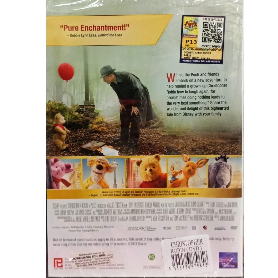 English Movie Disney Christopher Robin Ewan McGregor DVD, Hobbies ...