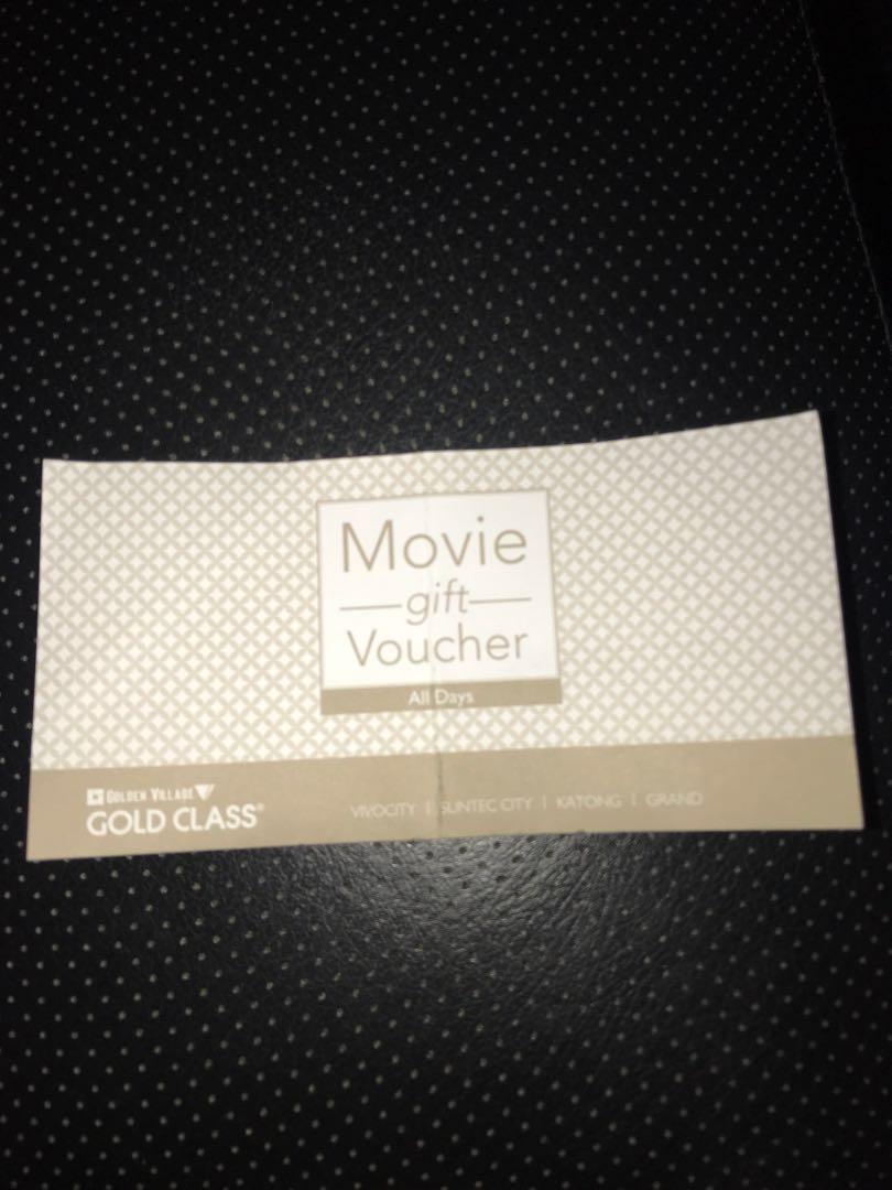 GV gold class ticket, Tickets & Vouchers, Vouchers on Carousell