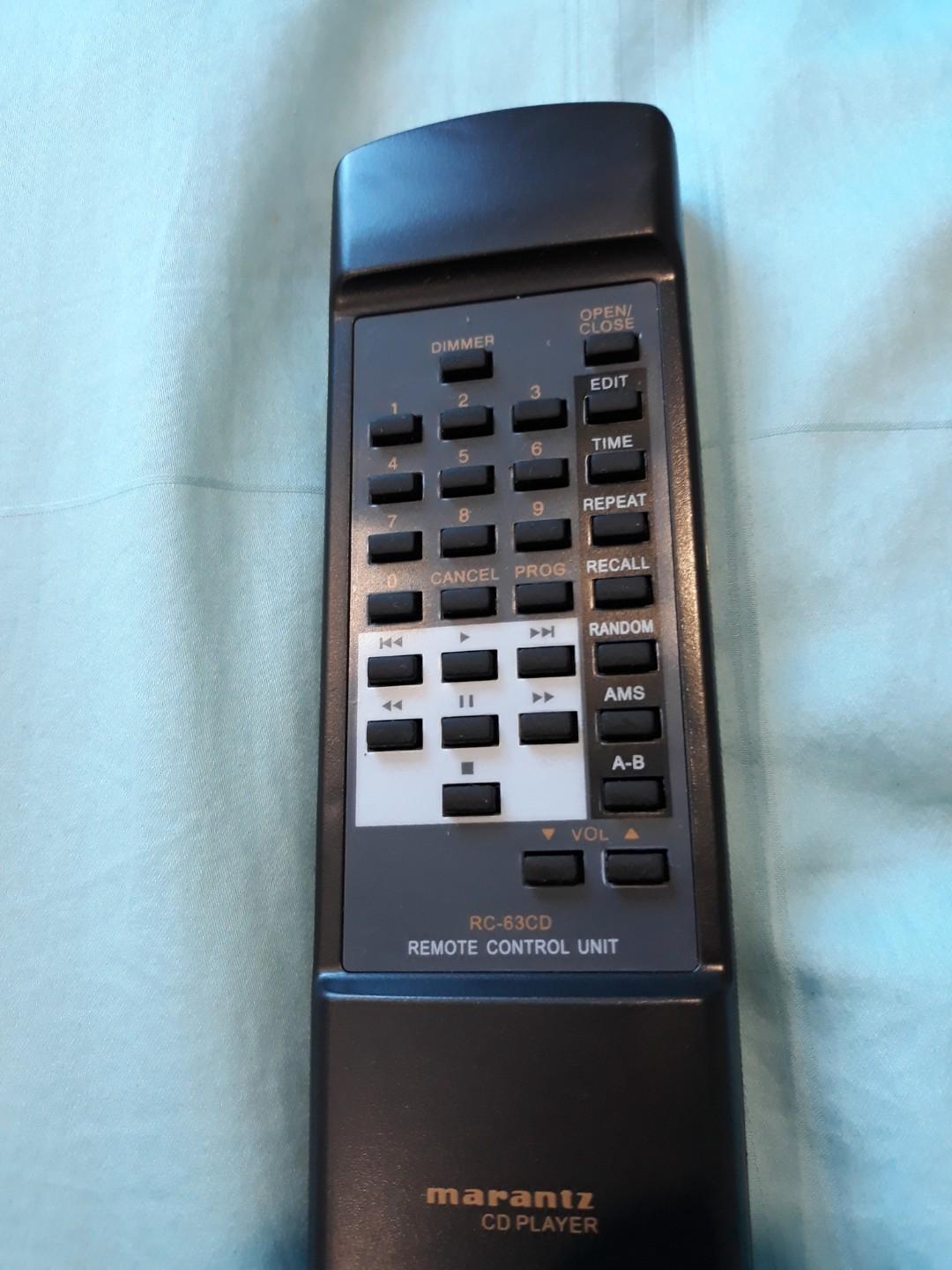Marantz CD remote control., Audio, Portable Music Players on Carousell