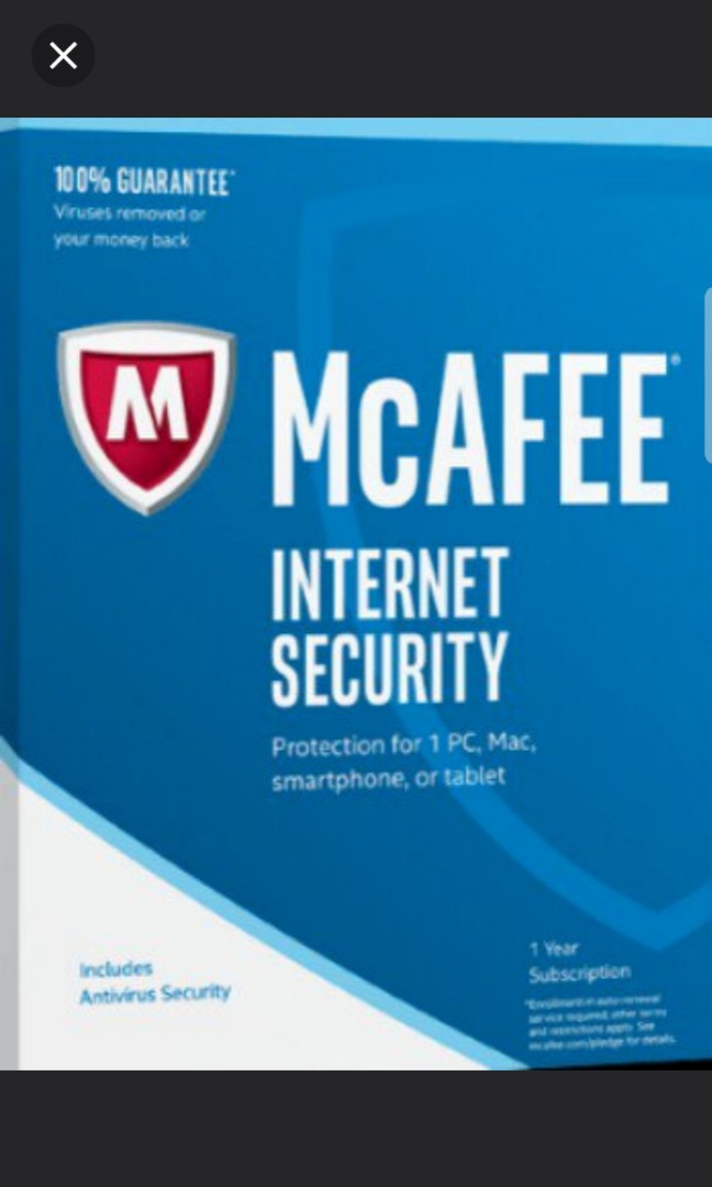 McAfee antivirus (with internet security), Computers & Tech, Parts ...