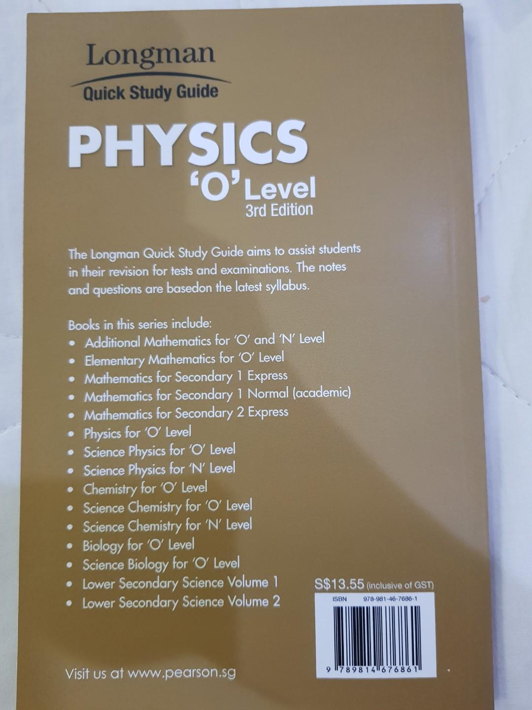 O'Level Longman Physics Guide, Hobbies & Toys, Books & Magazines ...