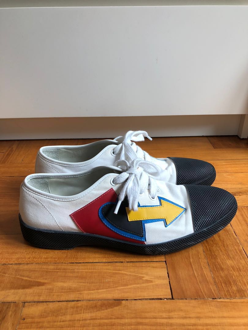 [Price reduced from $500] Authentic Prada Arrow Shoes, Men's Fashion ...