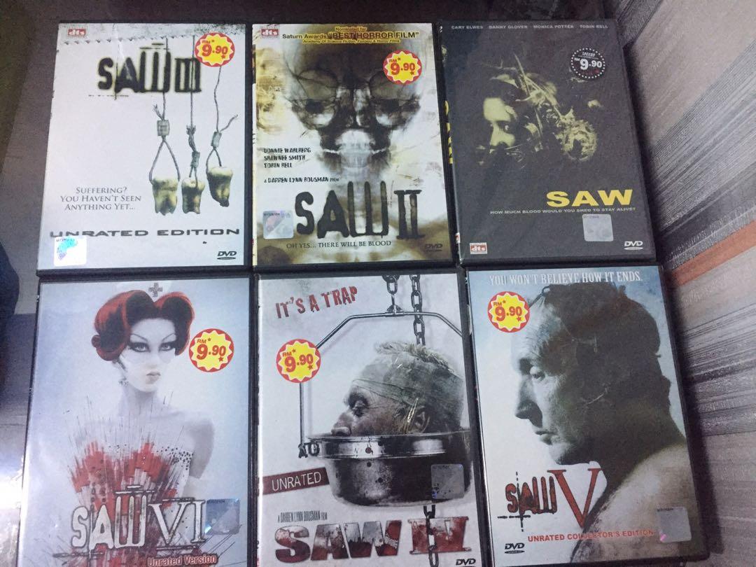 Saw complet dvd, Hobbies & Toys, Music & Media, CDs & DVDs on Carousell