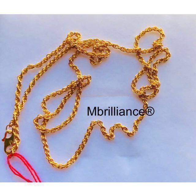 Size 1 rope chain 916 gold by Mbrilliance, Luxury, Accessories on Carousell