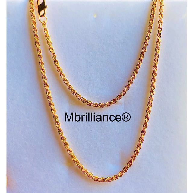 Size 1 rope chain 916 gold by Mbrilliance, Luxury, Accessories on Carousell