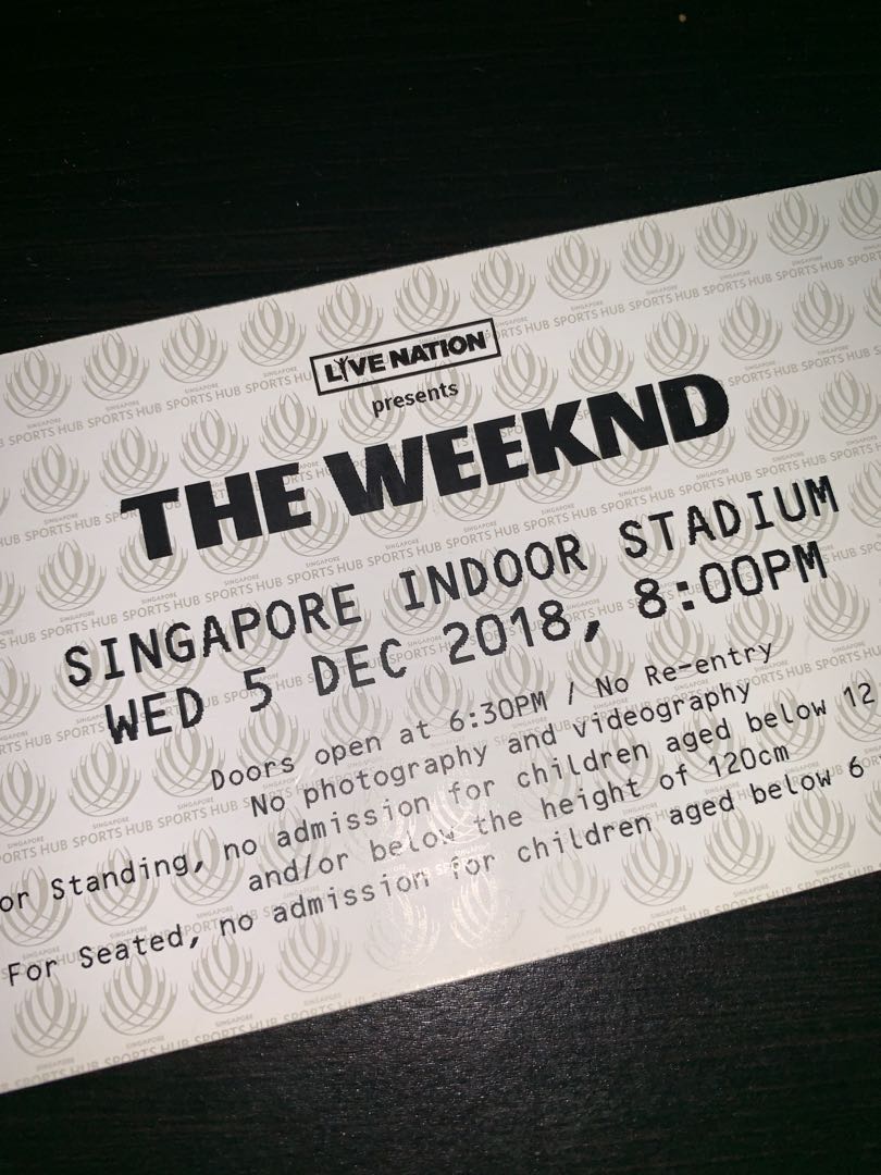 The Weeknd Cat 4 (STANDING) Tix, Tickets & Vouchers, Event Tickets on ...