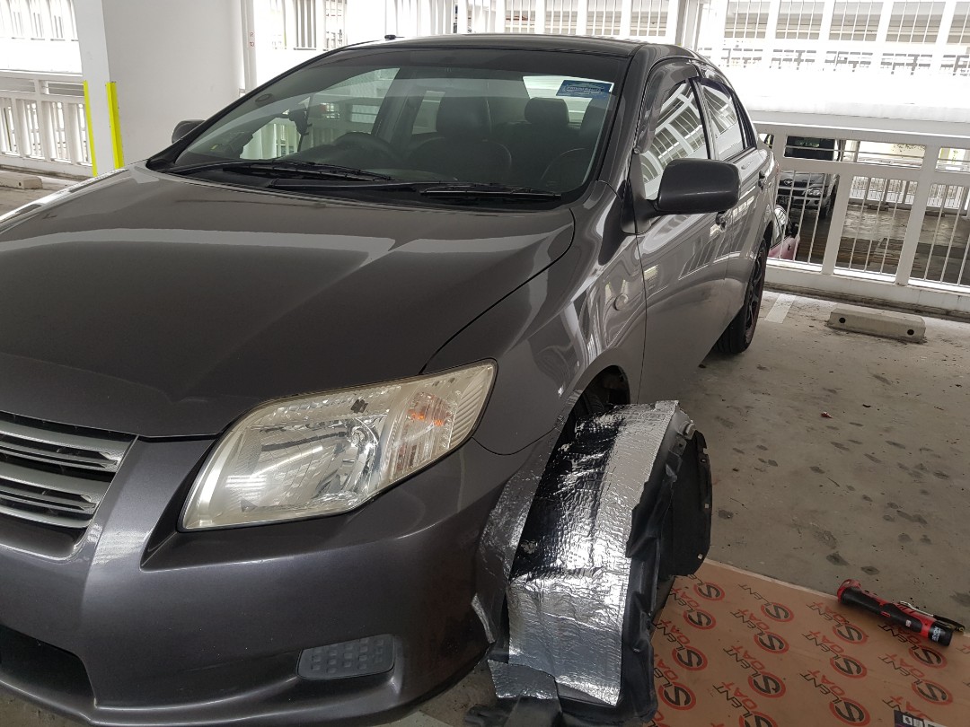 Toyota Axio Front Arch Soundproofing, Car Accessories, Tyres & Rims on ...