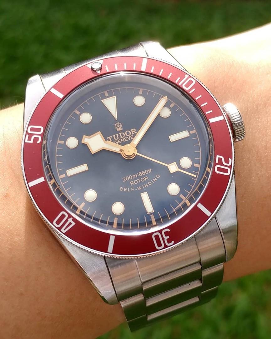Tudor Black Bay Red Rose, Luxury, Watches on Carousell