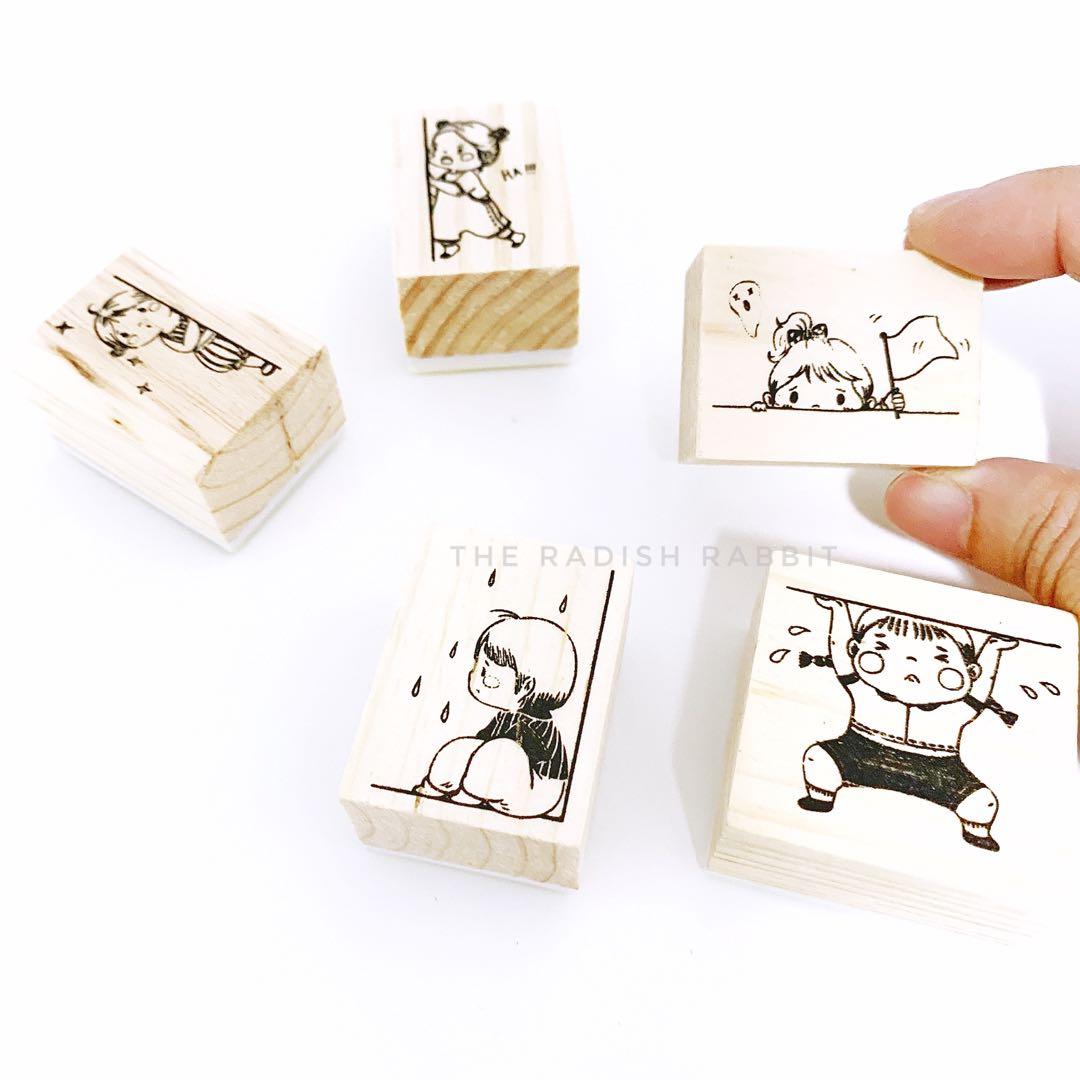 Wooden rubber stamp - oh too much!, Hobbies & Toys, Stationery & Craft ...