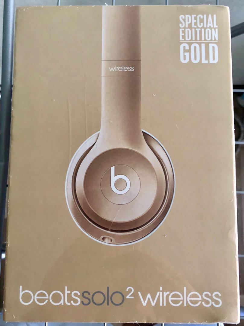 Beats Solo2 Wireless Headphones - Special Gold Edition, Audio ...