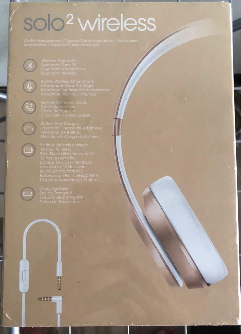 Beats Solo2 Wireless Headphones - Special Gold Edition, Audio ...