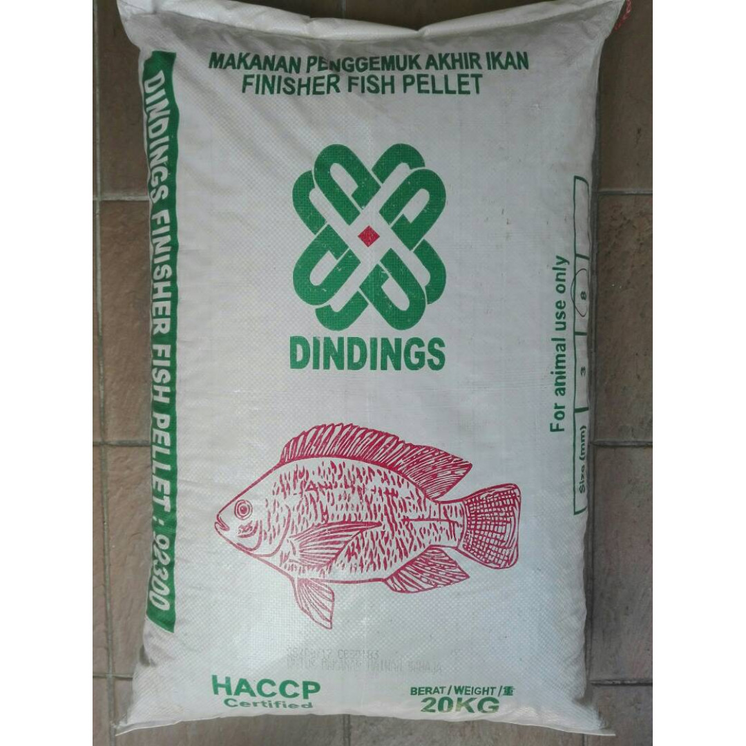 Dindings 923 Finisher Fish Feed Pellet 20kg Makanan Ikan, Pet Supplies ...