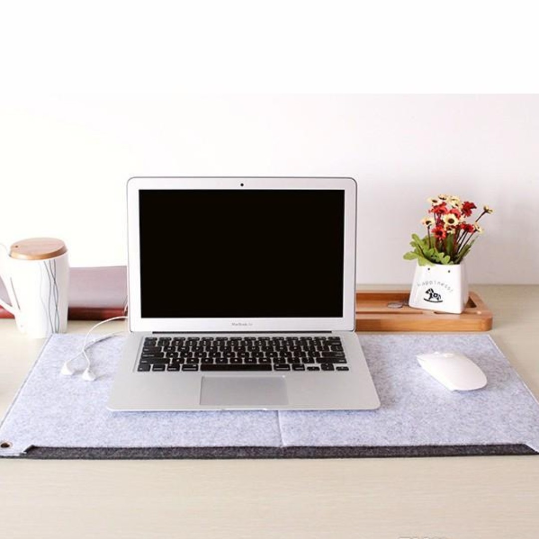 Large Felt Keyboard Mouse Pad Computer Mouse Mat | Muji Style ...