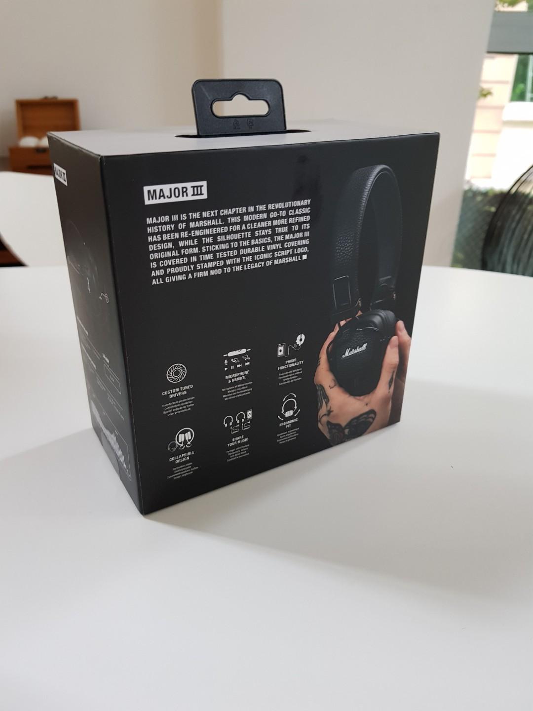 Marshall Major 3 headset New, Audio, Headphones & Headsets on Carousell
