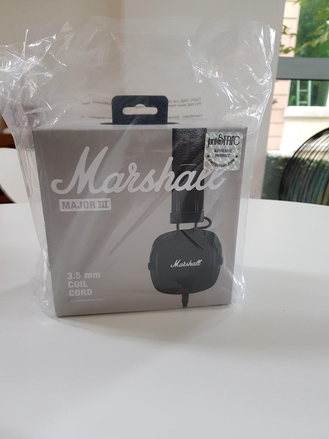 Marshall Major 3 headset New, Audio, Headphones & Headsets on Carousell