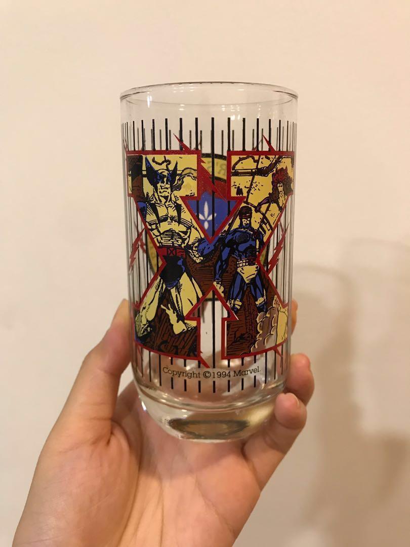 Marvel Xmen vintage glass cup, Hobbies & Toys, Memorabilia ...