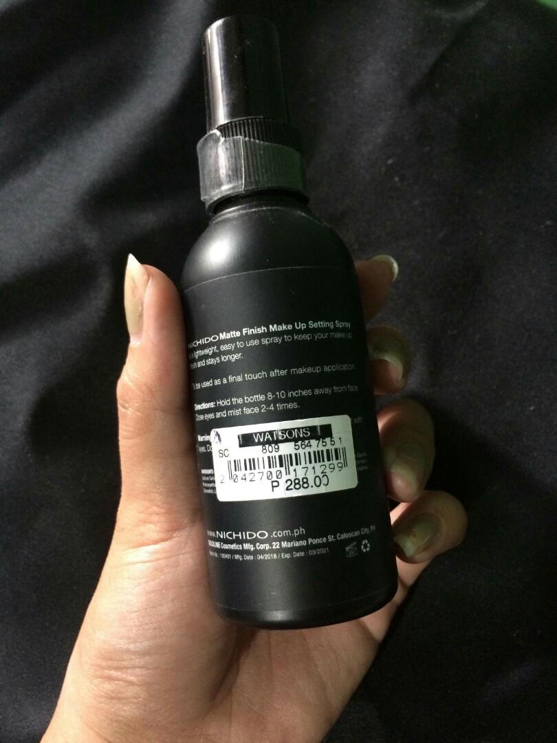 Nichido Matte Finish Setting Spray, Beauty & Personal Care, Face ...