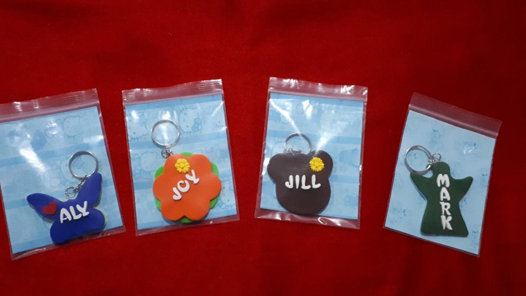 Name Tag Key Chain Polymer Clay Personalized, Hobbies & Toys ...