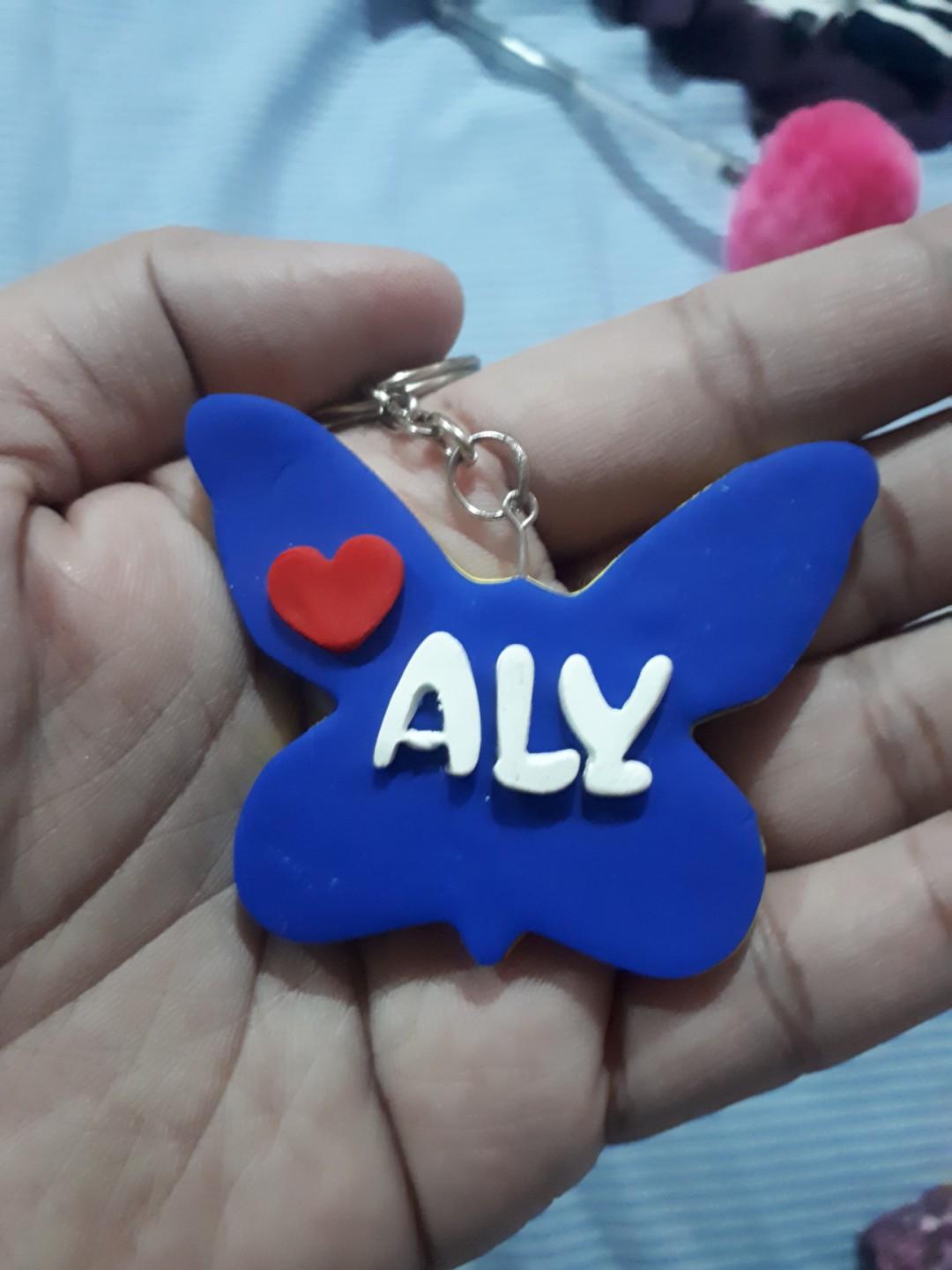 Name Tag Key Chain Polymer Clay Personalized, Hobbies & Toys ...