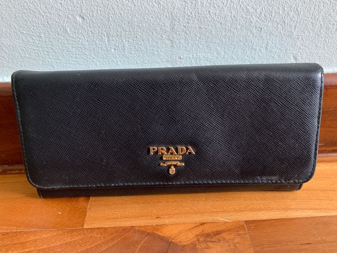 Prada Long wallet, Luxury, Bags & Wallets on Carousell
