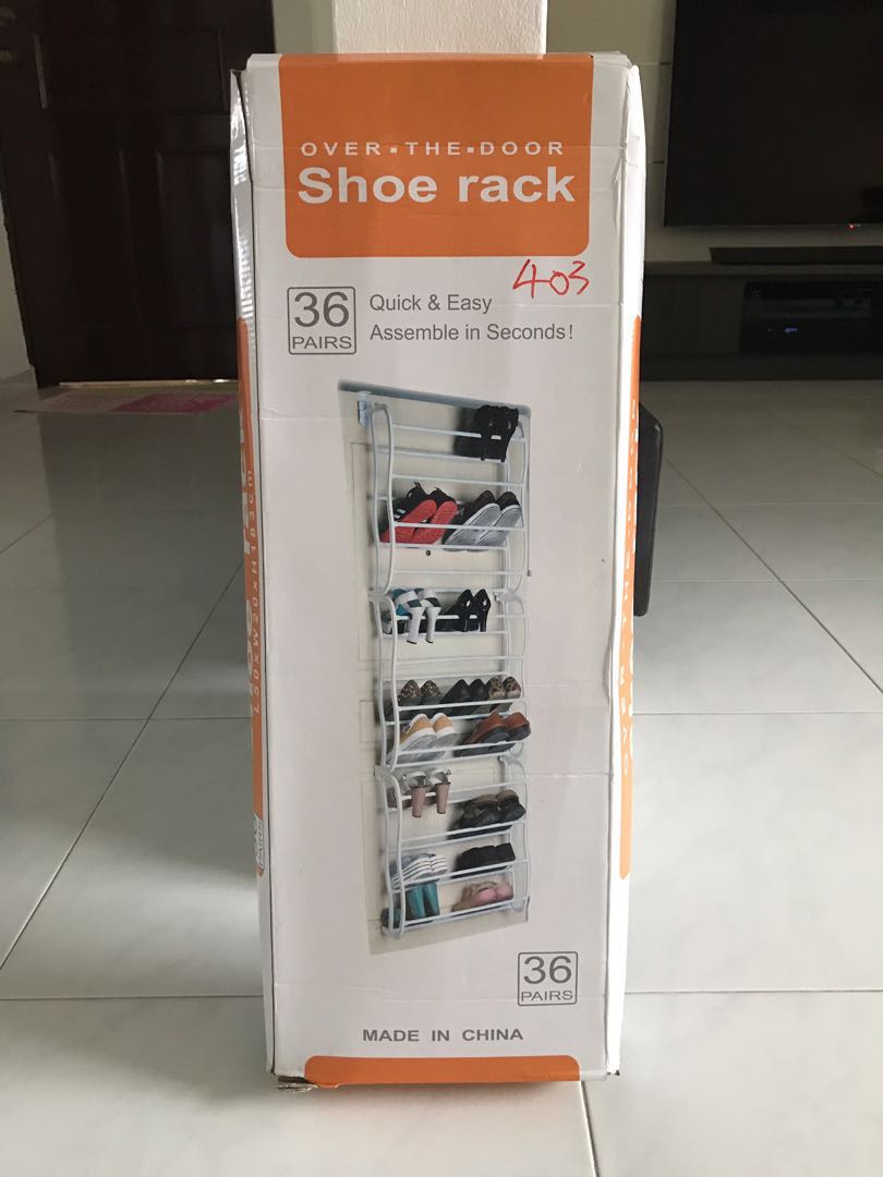 Shoe Rack behind door, Furniture & Home Living, Furniture, Shelves ...