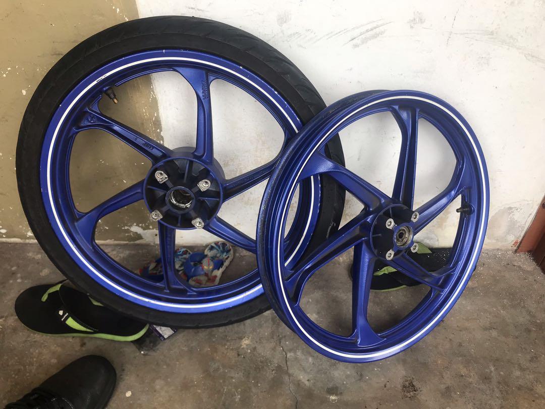 Spotrim 125z blue gp OM pnp sniper/y15zr, Motorcycles, Motorcycle ...