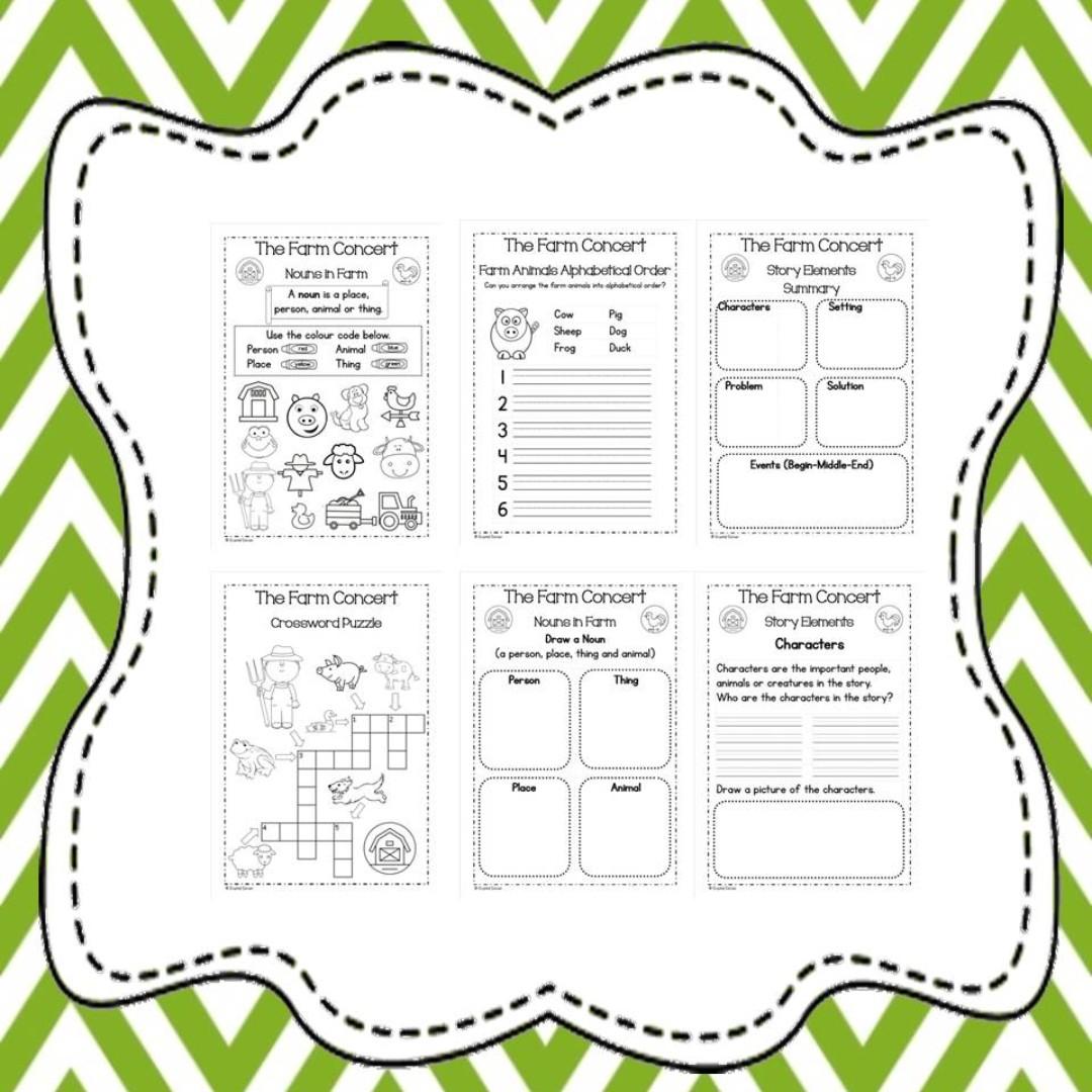 The Farm Concert Worksheet, Hobbies & Toys, Books & Magazines, Fiction ...