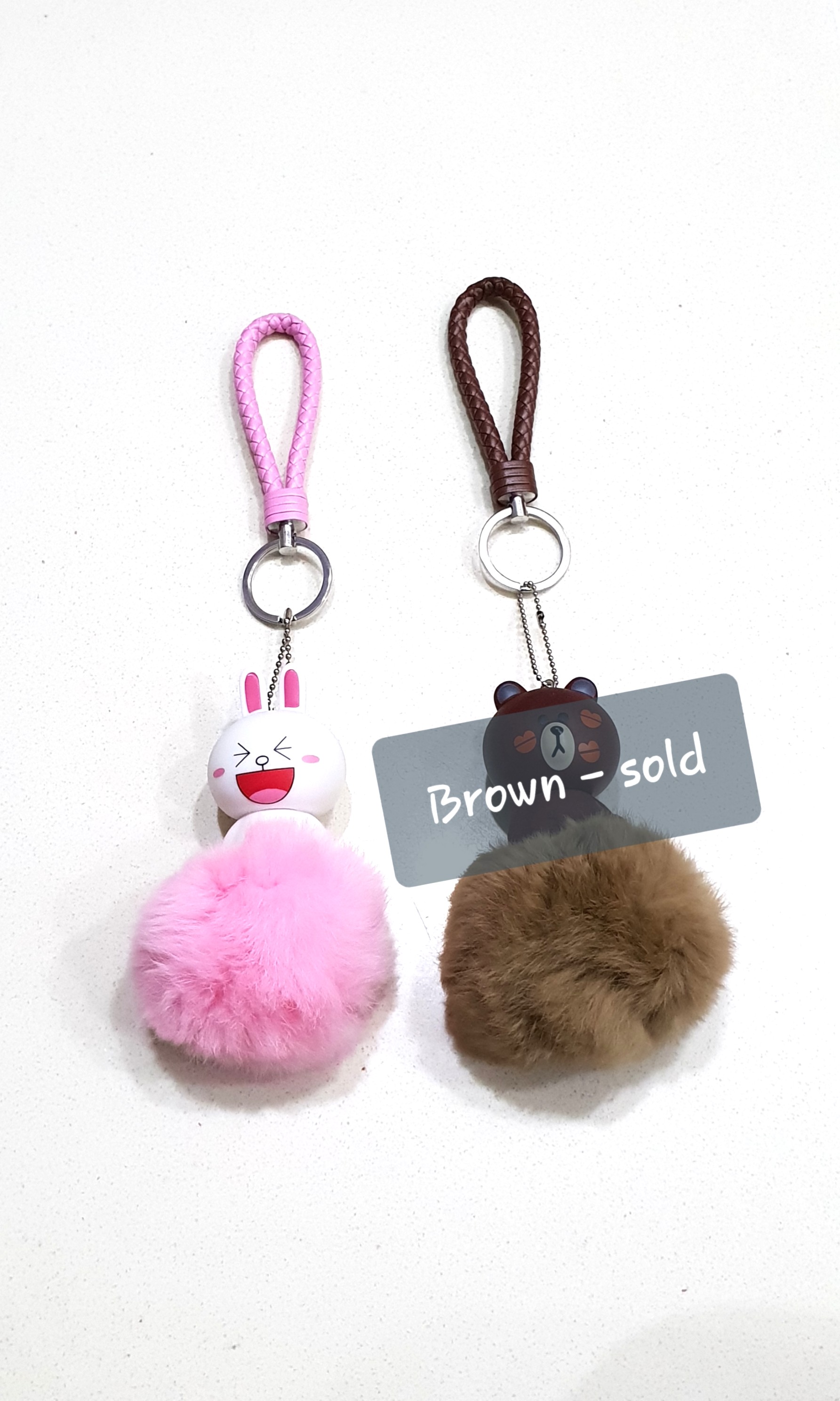 The Line Coney Rabbit Bag Charm with Fur Pom Pom, Women's Fashion ...