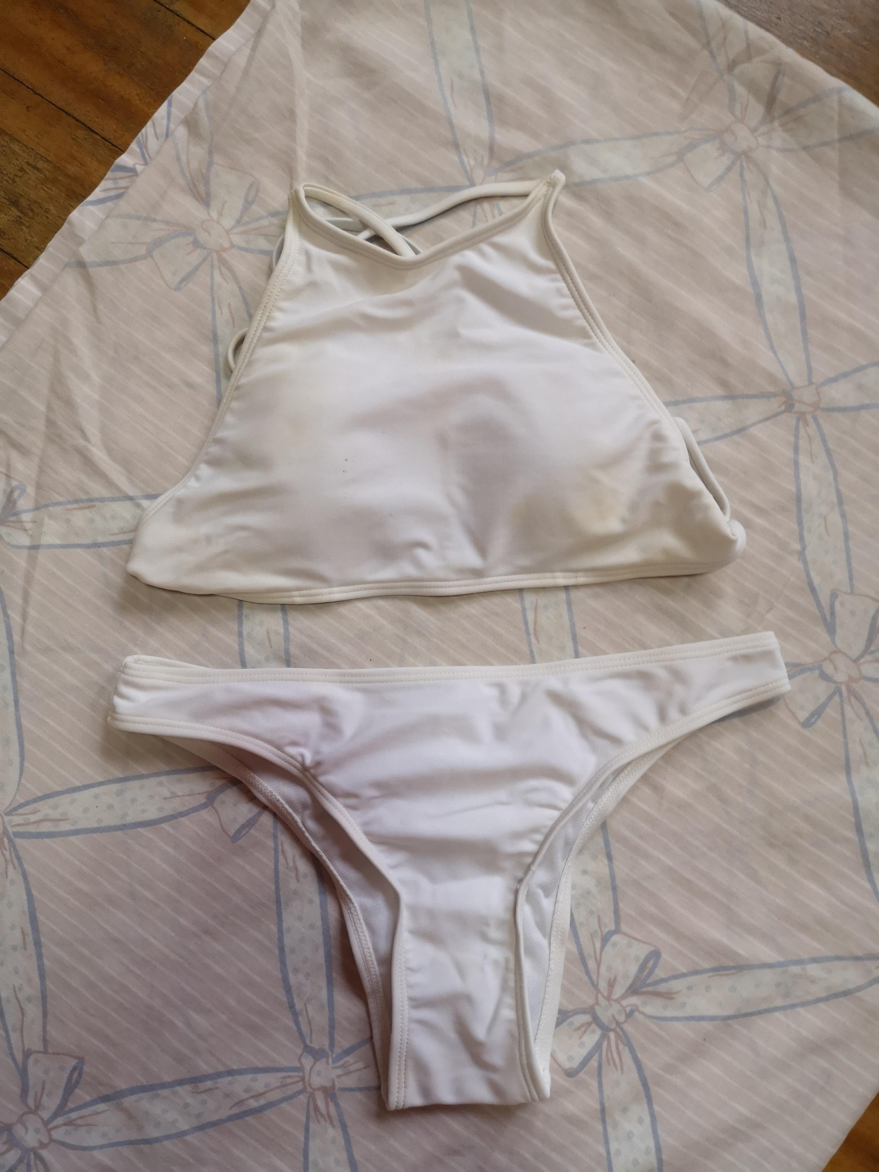 White 2-Piece Bikini, Women's Fashion, Swimwear, Bikinis & Swimsuits on ...