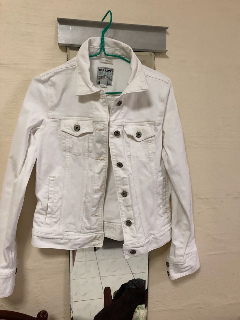 White Jacket, Women's Fashion, Coats, Jackets and Outerwear on Carousell