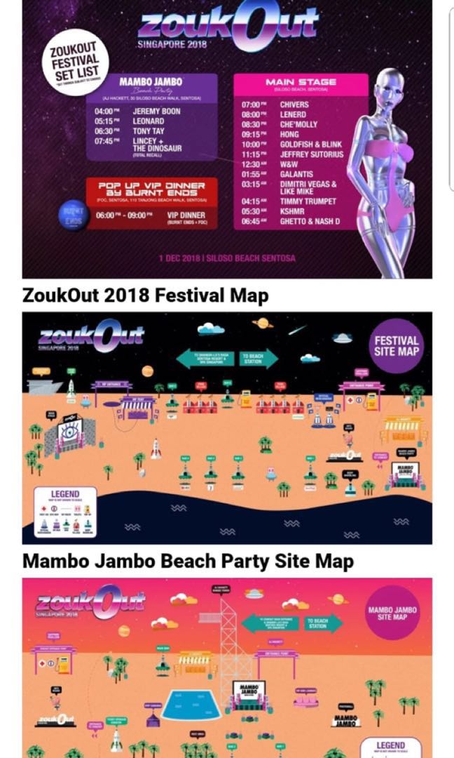 ZoukOut tickets x 4, Tickets & Vouchers, Event Tickets on Carousell