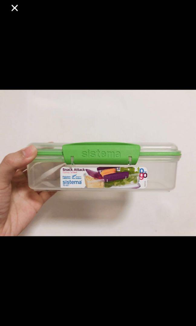 BRAND NEW SISTEMA TUPPERWARE Lunch Box 410ml with divider, Furniture ...