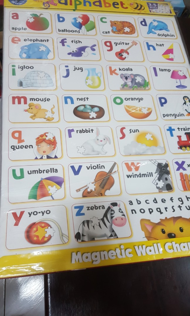 Children's Magnetic Wall Chart (Alphabet and Numbers), Babies & Kids ...