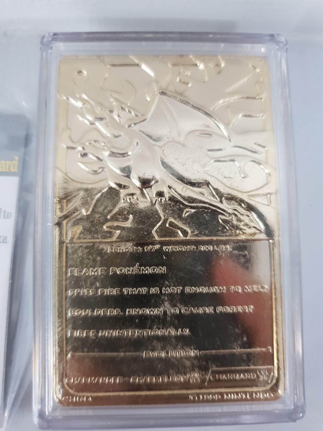 Pokemon 23k Carat gold Plated charizard card!!, Hobbies & Toys, Toys ...