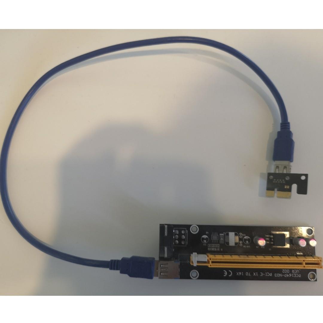 RISERS: 3x USB 3.0 PCI-E Express 1x To 16x Extender Riser Card ...