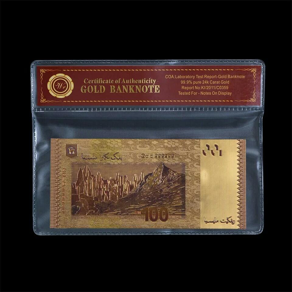 RM100 24K Gold Foil Banknote (4th Series), Everything Else on Carousell
