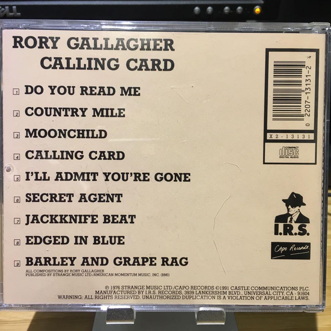 Rory Gallagher - Calling Card (Out Of Print), Hobbies & Toys, Music ...