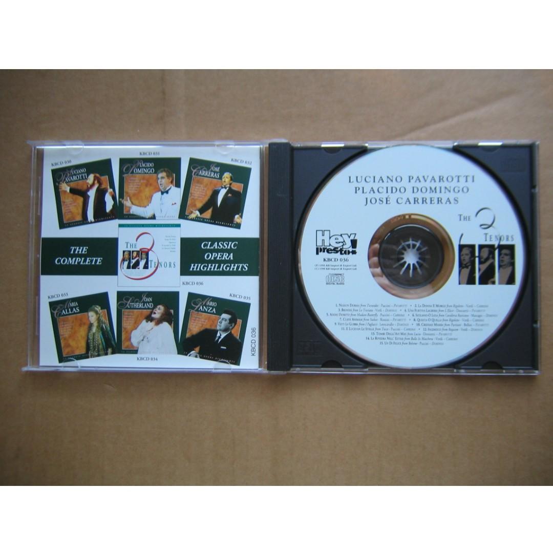 The 3 Tenors - 15 Classic Opera Highlights CD (Luciano Pavarotti ...