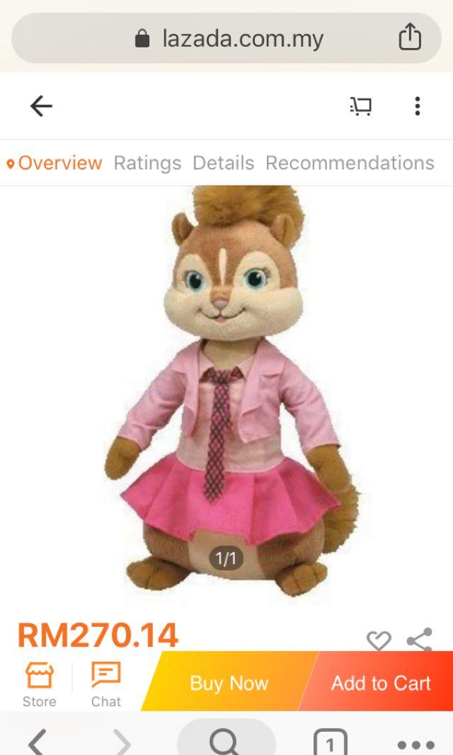 TY Brittany Chipettes Chipmunks, Hobbies & Toys, Toys & Games on Carousell