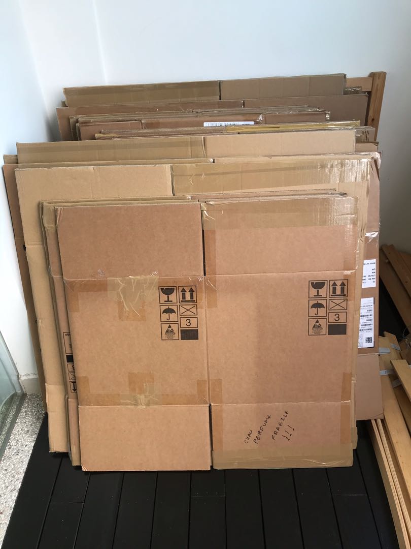 Used carton boxes for packing, Furniture & Home Living, Home ...
