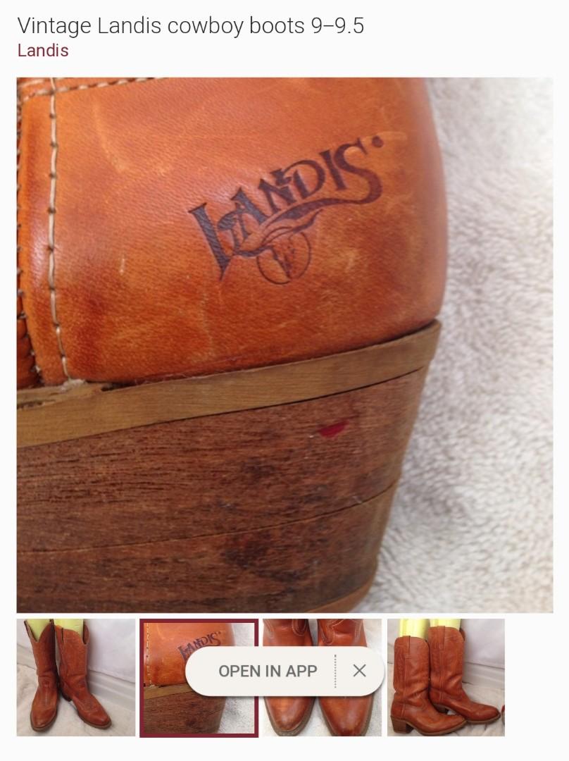 Vintage Landis cowboy boots size 8.5, Women's Fashion, Footwear, Boots ...