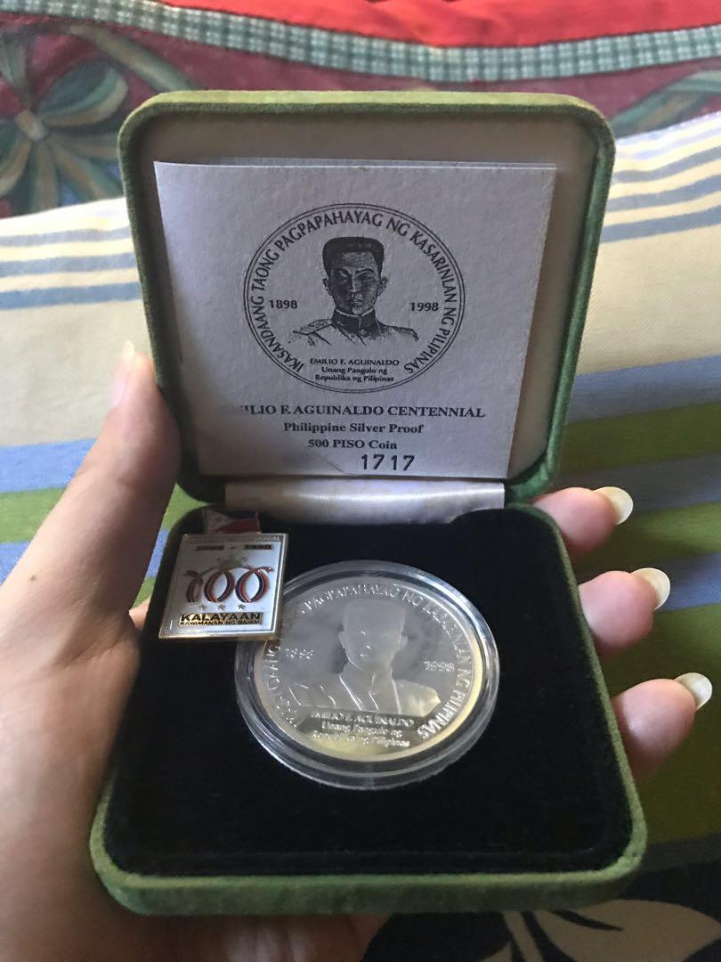 Emilio F. Aguinaldo Centennial Philippine Silver Proof 500 Peso Coin ...