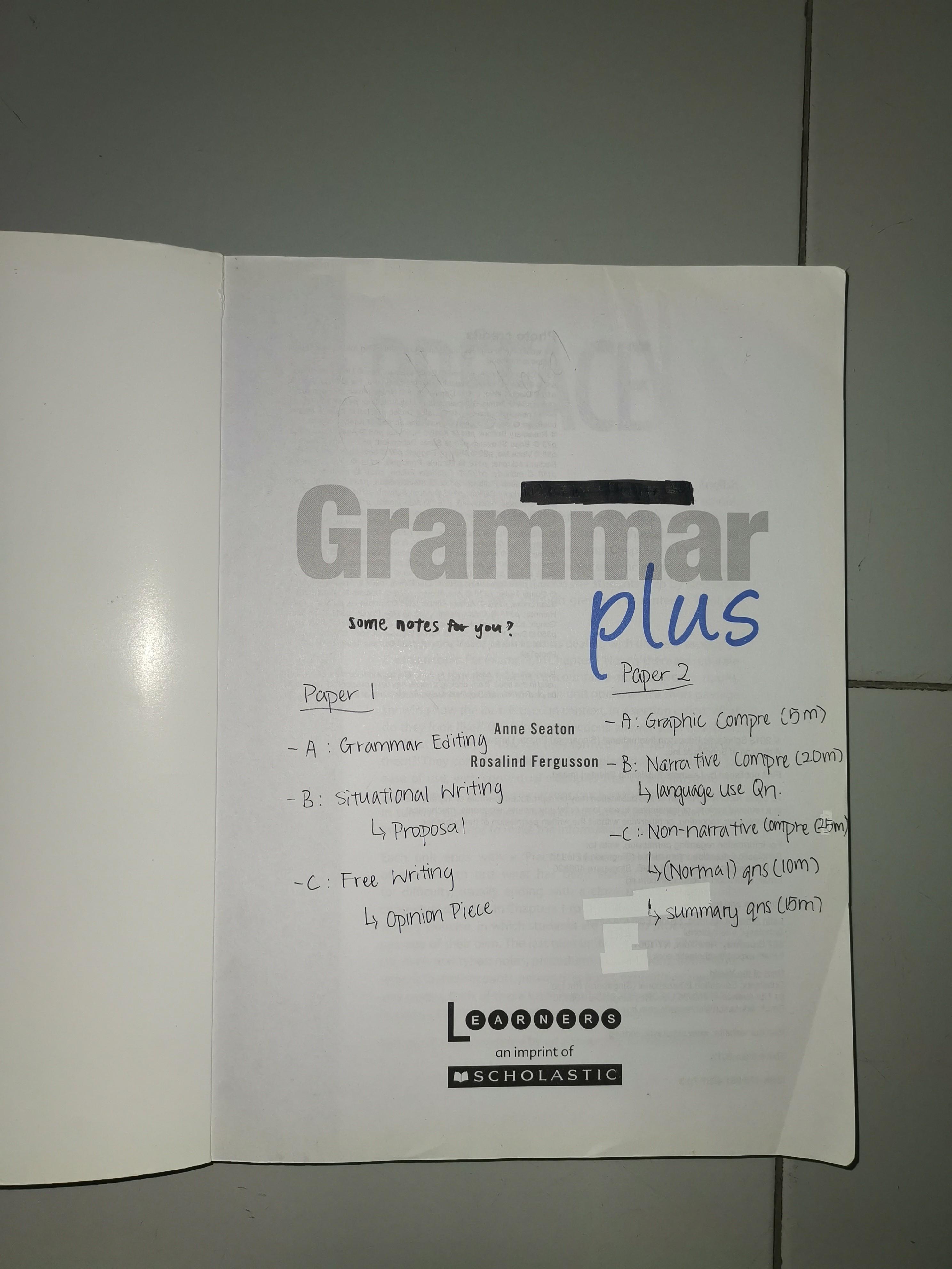 Learners Grammar Plus Textbook, Books & Stationery, Textbooks ...