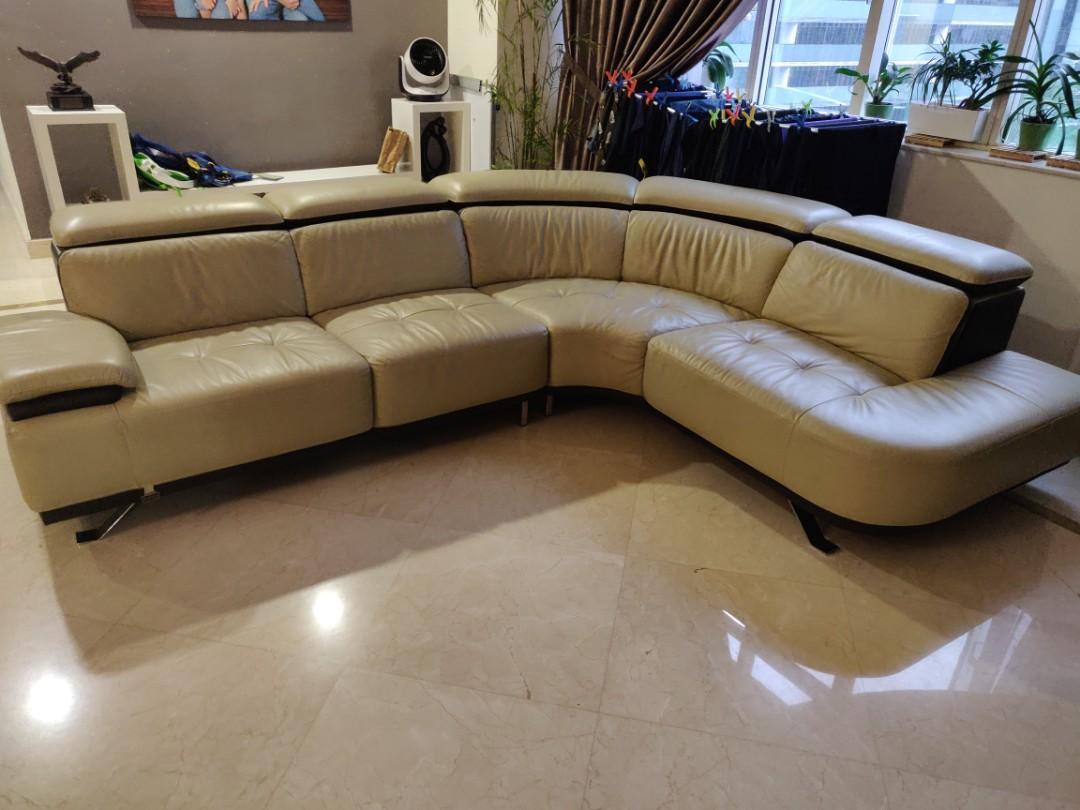 Two Tone Leather Sofa | Baci Living Room