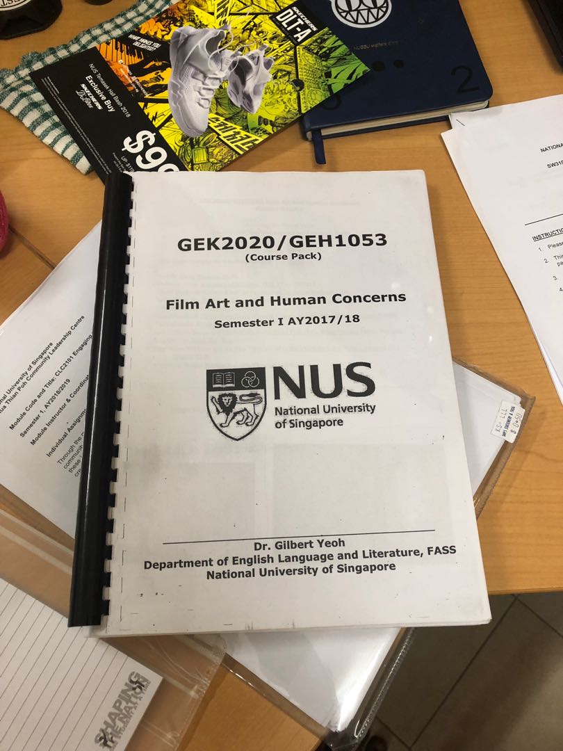 NUS Film Art GEH1053 Course Pack and Notes, Hobbies & Toys, Books ...