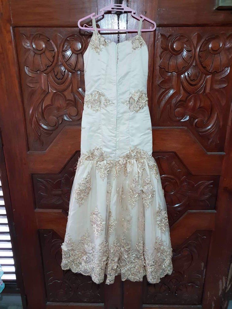 Skin Tone Gown, Women's Fashion, Dresses & Sets, Evening dresses ...